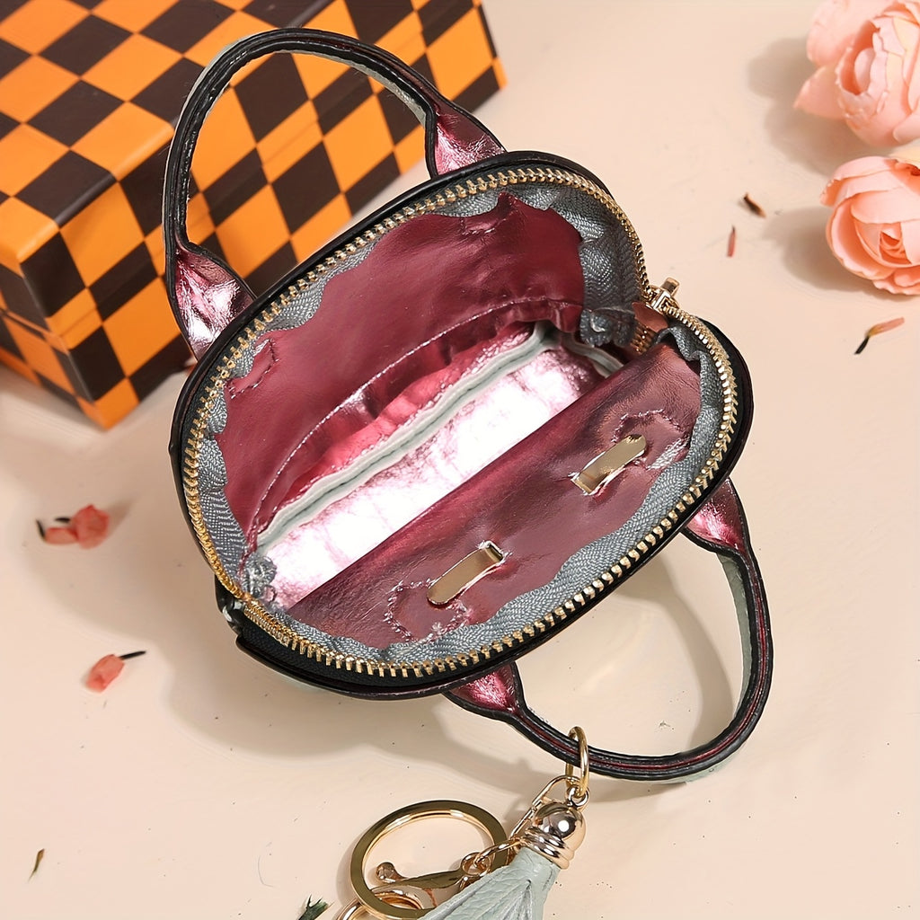 Mini Semi-Circle Crossbody Mini Bag Tassel Charm | Cute Travel Purse ...